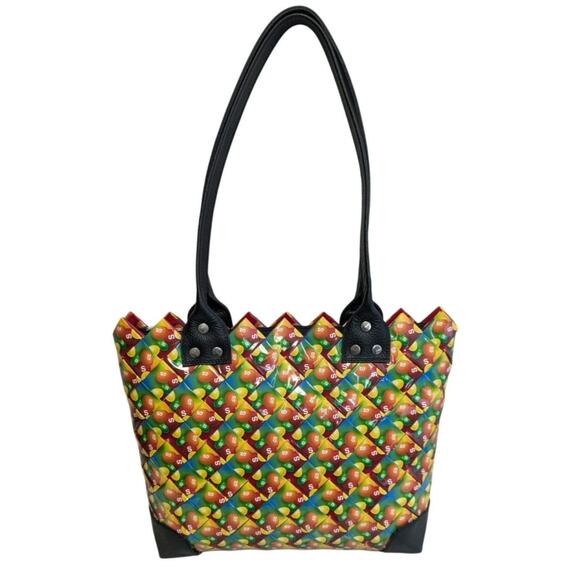 Mitz | Bags | Mitz Handmade Skittles Wrappers Lattice Woven Handbag ...